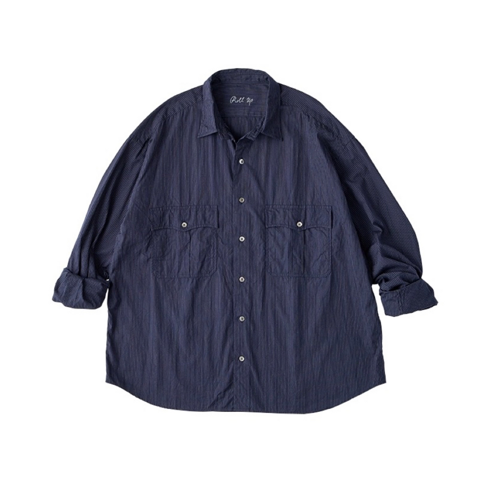 ROLL UP PIN STRIPE SHIRT – PORTER CLASSIC KYOTO